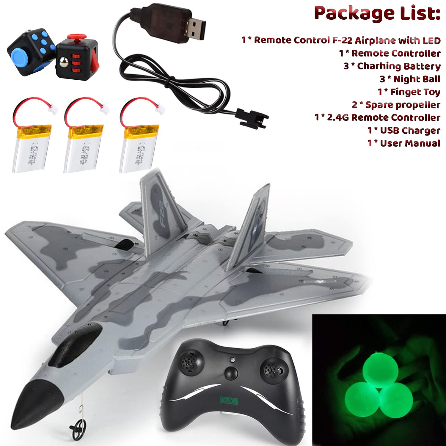 RC Jet Airplane and Remote Control Alligator Head Boat - 2 pcs Set for Kids and Adults