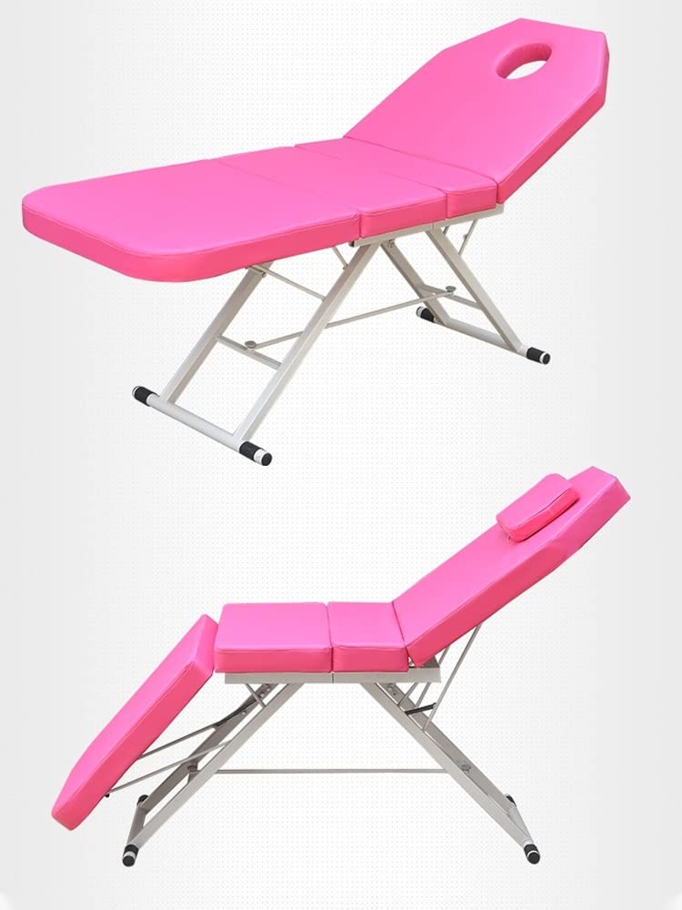 ZLXDP Folding Massage Table Massage Couch Folding-Bed Table Bed Spa Tattoo Couch Beauty Salon 4 Section Massage Table (Color : E, Size : 182 x 60c x 61cm)