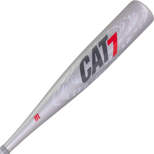 Marucci CAT7 Silver -10 USSSA Junior Big Barrel Baseball Bat, 2 3/4" Barrel, 27"/ 17 oz