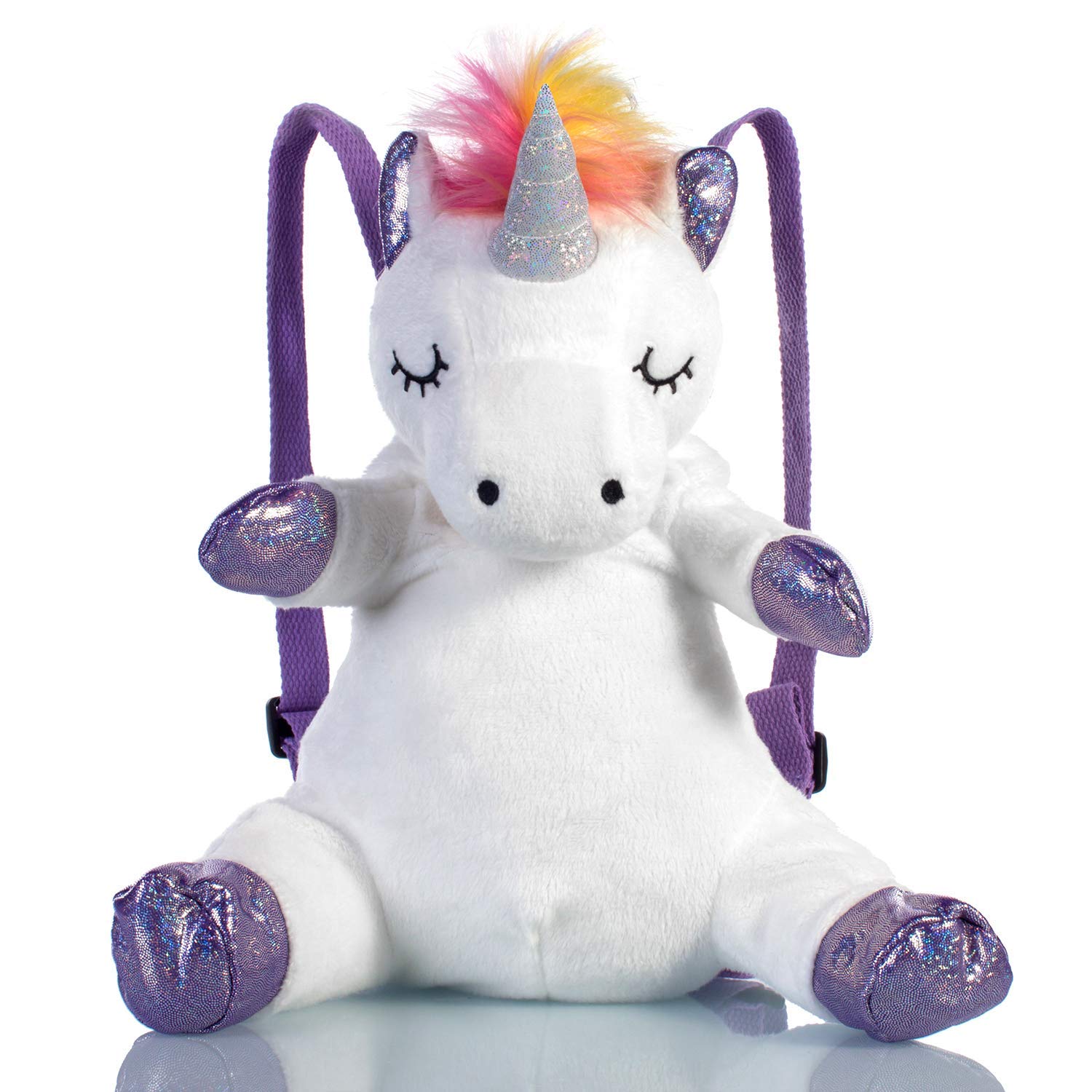meowtastic Toddler Backpack, Kids Backpack Super Cute Small Mini Unicorn Plush 16" Backpack for Girls Boys…