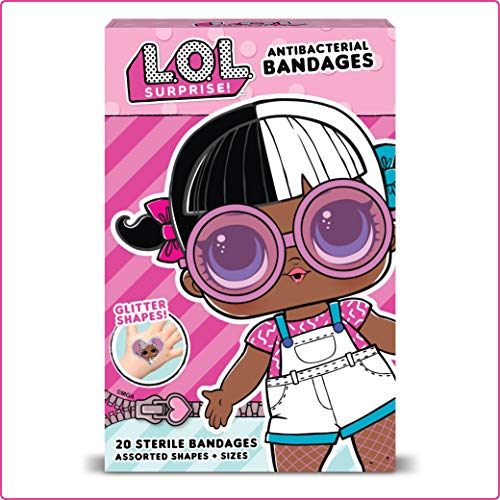L.O.L. Surprise! Bandages, 100 ct | Adhesive Bandages for Minor Cuts, Scrapes, Burns. Great Stocking Stuffer or White Elephant