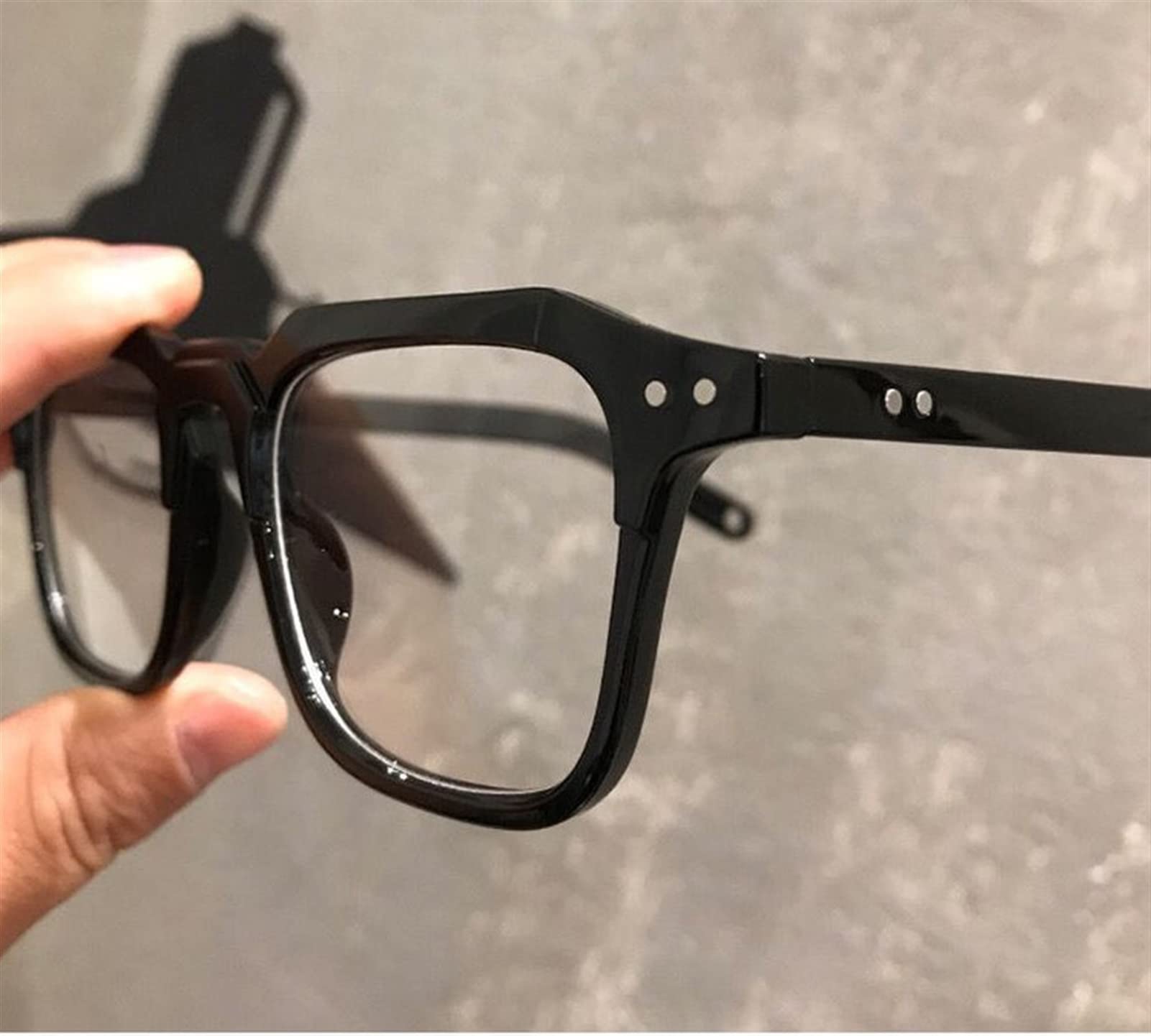 Reading Glasses, Anti Blue Light, Square Frame Gaming Glasses, Women Men Eyeglasses for Computer, Ladies Mens Glasses (Color : Black, Size : +1.5)