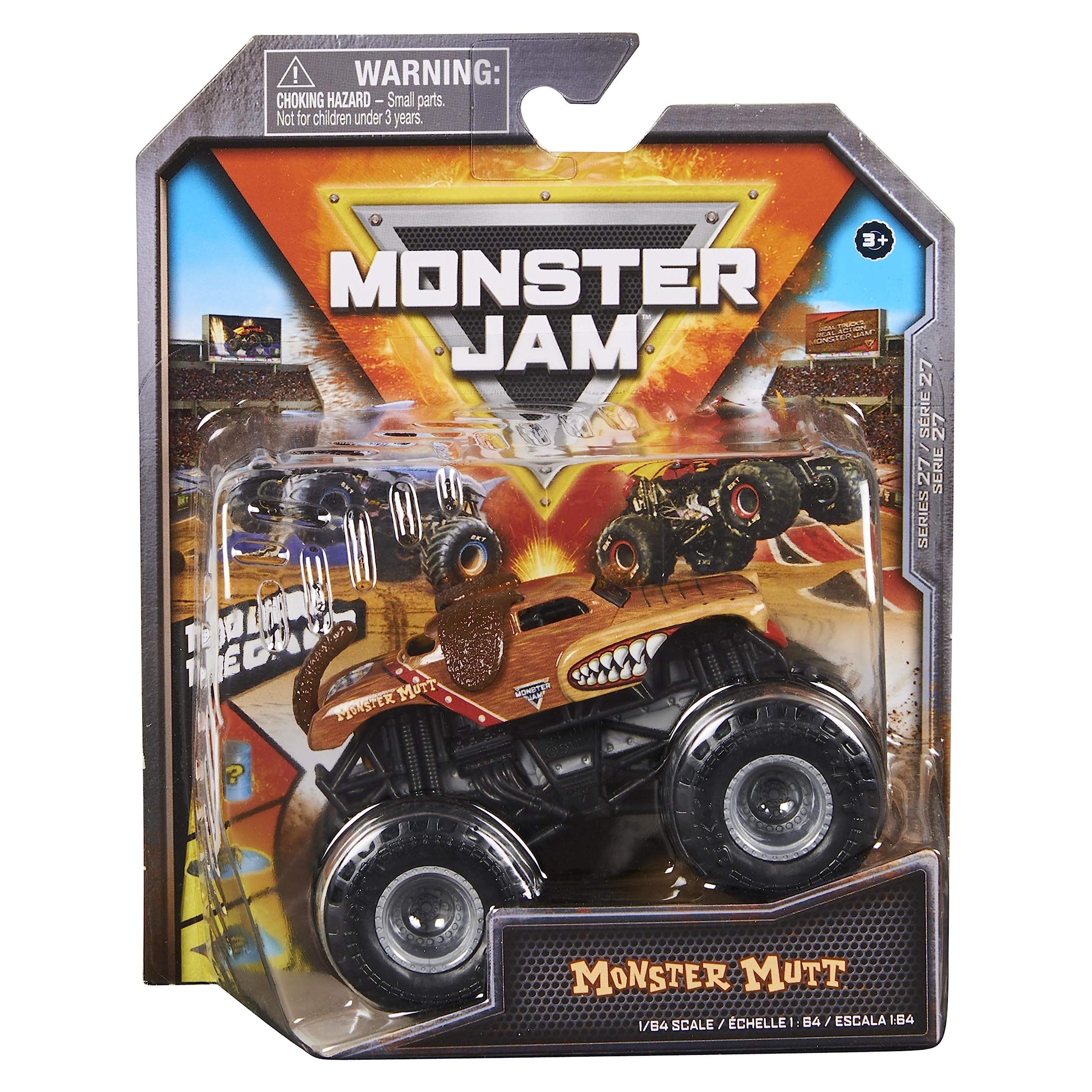 Monster Jam 2022 Spin Master 1:64 Diecast Truck with Bonus Accessory: Retro Rebels Monster Mutt