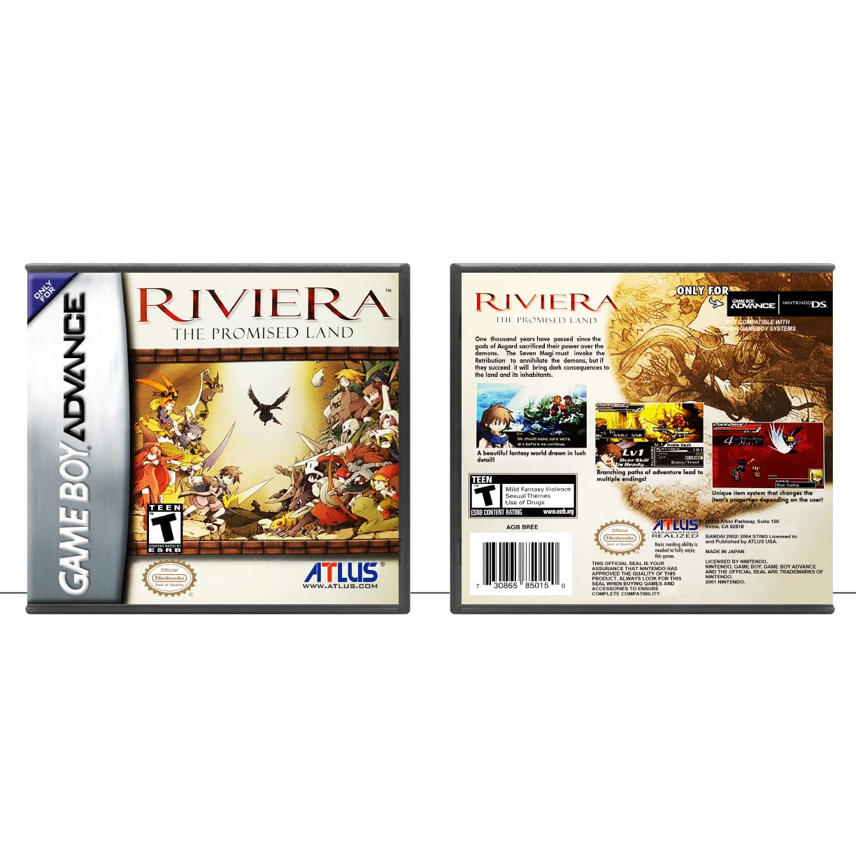 Riviera: The Promised Land | (GBA) Game Boy Advance - Game Case Only - No Game