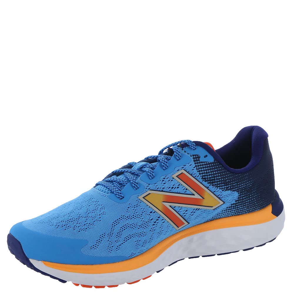 New Balance mens 680 V7 Running Shoe 11.5 Vibrant Sky/Vibrant Orange