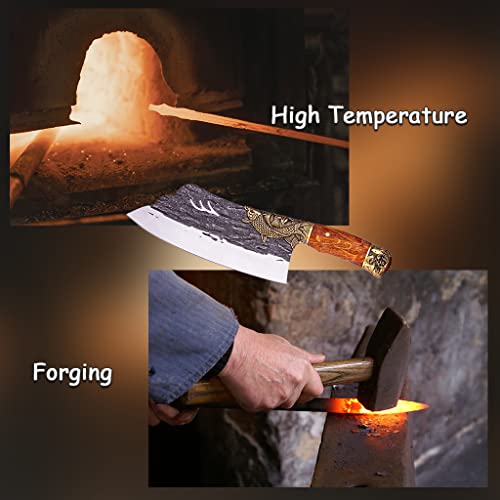 ZONGHAI Slicing Knife with Rosewood Handle - 8.47 inch Steel Blade - Kitchen Knife For Chopping, and Dicing Fruits, Vegetables and Meat