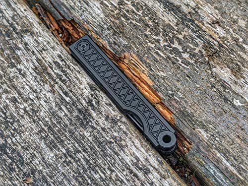 STATGEAR Pocket Samurai Folding Tanto Micro Knife - Slipjoint Edition | Small EDC Mini Knife | Black
