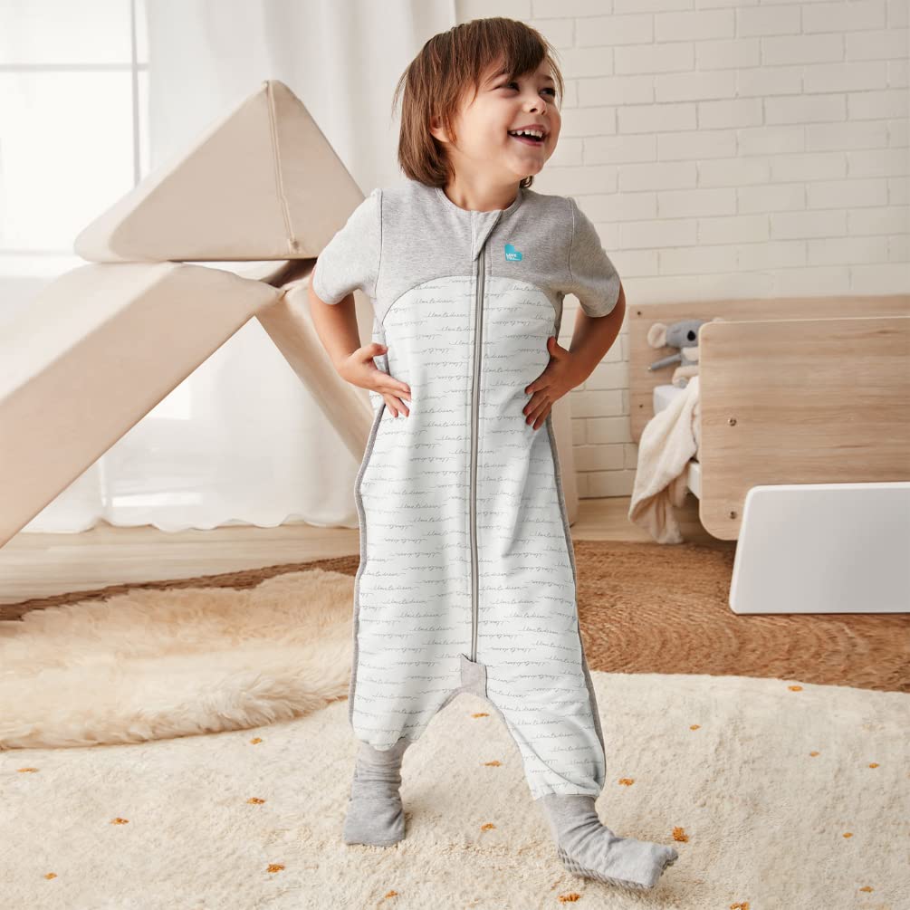 Love to Dream Organic Baby Sleep Suit (12-24 Mo), Super Soft Temp Regulating Sleeping Sack, 1TOG All Seasons Wearable Blanket, Clouds
