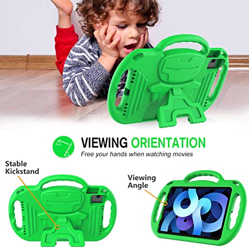 SUPNICE Case for iPad Air 5th Generation(2022)/iPad Air 4th Generation(2020) 10.9 inch/iPad Pro 11, Shoulder Strap, Shockproof Handle Stand Kids Case for 10.9 inch iPad Air 5/Air 4 /Pro 11, Green