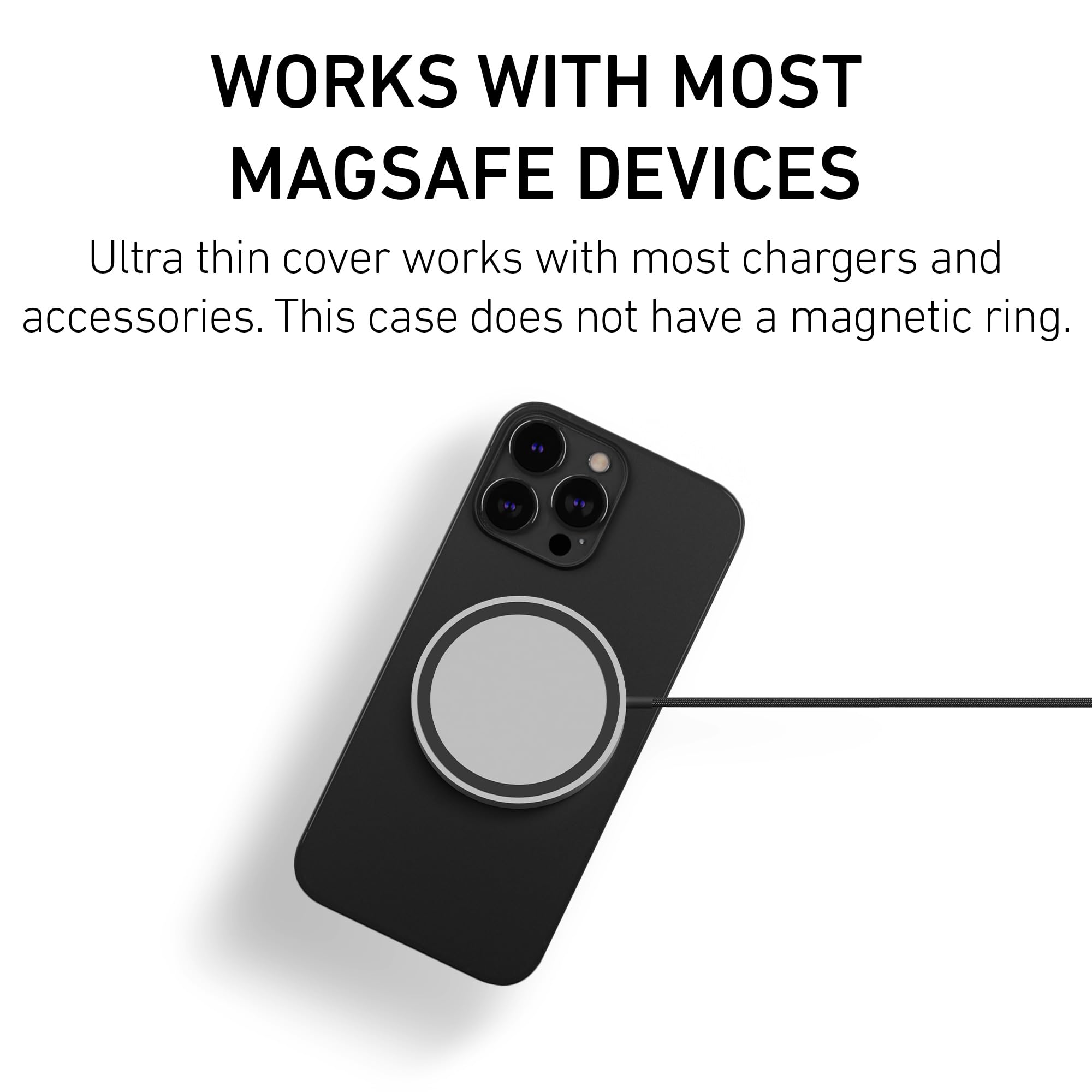 PEEL Original Super Thin Case Compatible with iPhone 13 Pro (Black) - Sleek Minimalist Design, Branding Free, Ultra Slim - Protects & Showcases Your Device