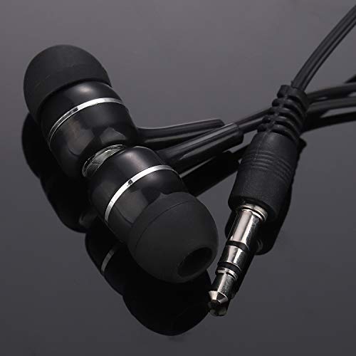 Yoley Bulk Earbuds Headphones Wholesale Earphones 50 Pack, Factorymall Low Cost Earbuds Disposable Ear Buds Bulk Headphones for School Classroom Students Kids-(Black)