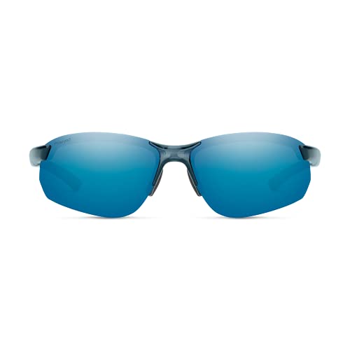 SMITH Parallel Max 2 Sport & Performance Sunglasses - Crystal Mediterranean | Polarized Blue Mirror