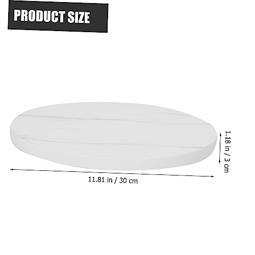 Yardwe Table Turntable Spices Turntable Round Kitchen Organizer Turntable Organizer grazing Tray Susan Cupboard Susan Organizer Seasoning Pot Rack Wood Planks Dining Table to Rotate White
