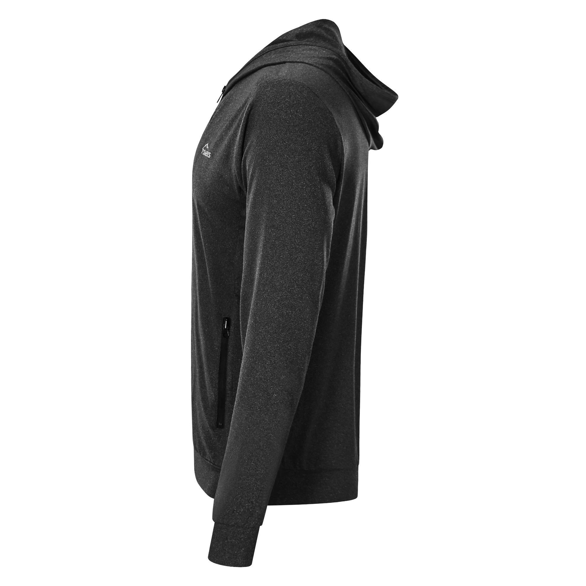 Men's Lightweight Sport Jacket Long Sleeve Quick drying for hiking backpacking (Black, XX-Large)