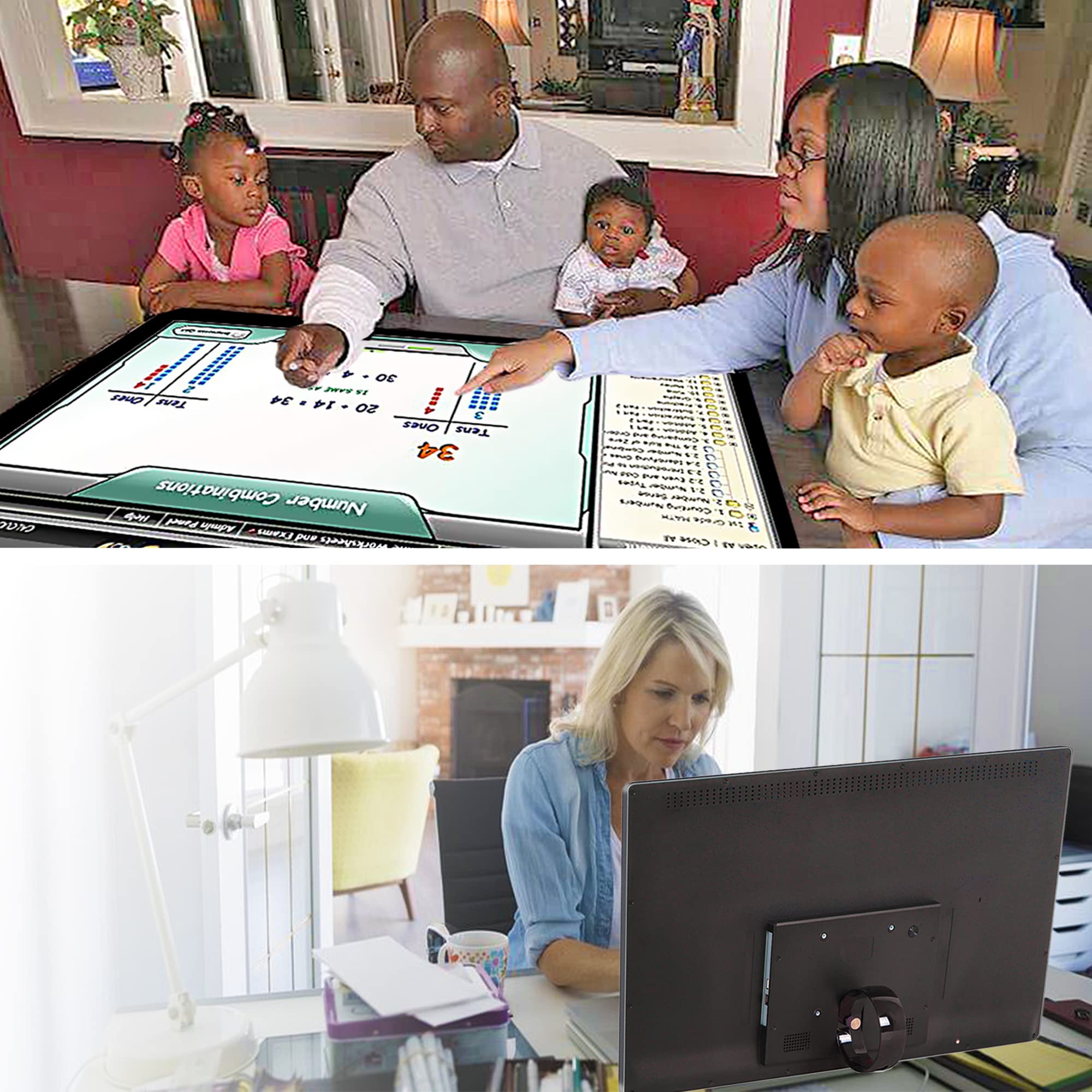 Wisepoch All-in-One Desktop Computer 24" Touch Screen Android 11, Six-Core, 4GB+32GB, Webcam, Wi-Fi, Bluetooth. Large Screen for Elderly Poor Vision, Kids Learning at Home, Doorbell Screen
