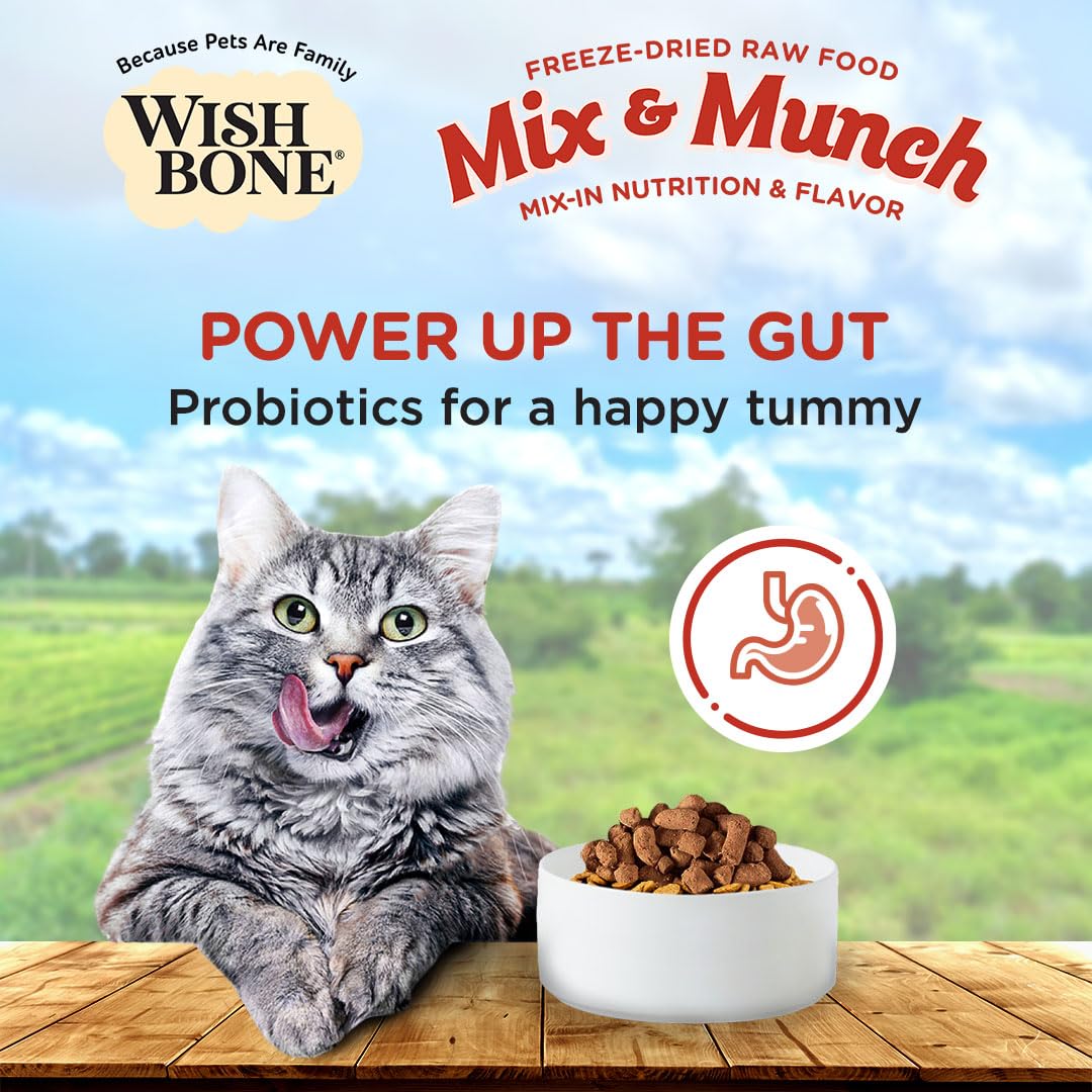 Wishbone Mix & Munch Raw Freeze-Dried Grain-Free Beef and Venison for Cats