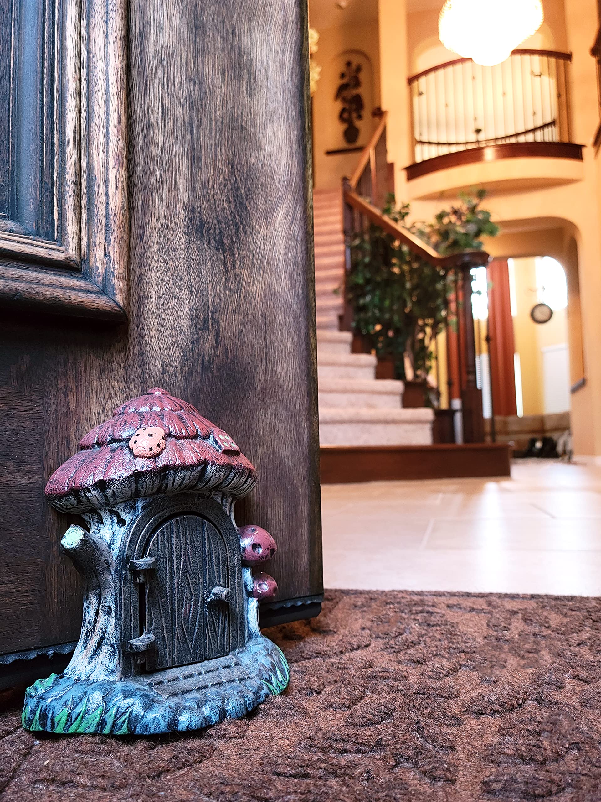 Lulu Decor, 100% Cast Iron House Fairy Door Decorative Door Stopper 4 lbs 5 oz