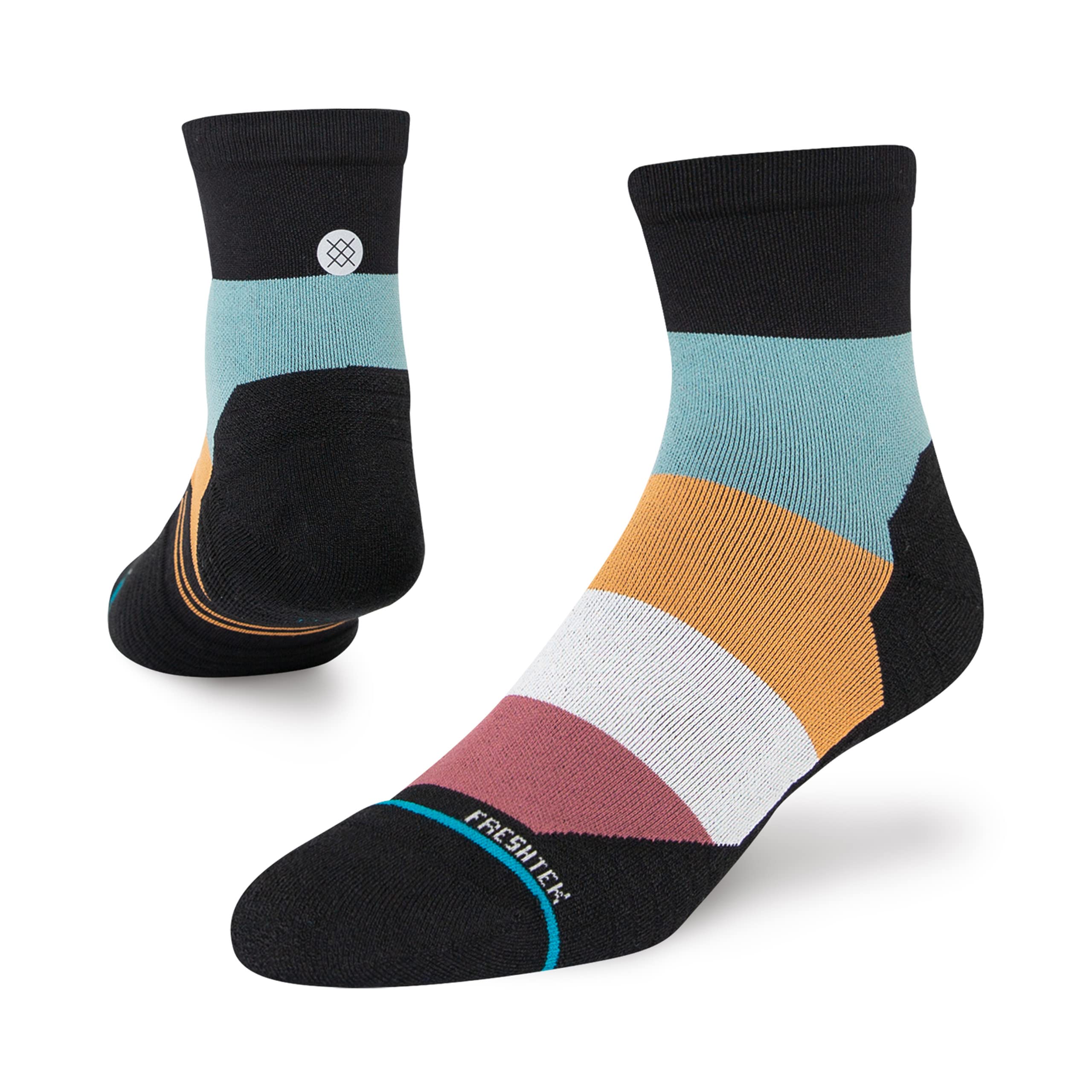 Stance Percy Light Cushion Run Sock Washed Black LG (US Men's Shoe 9-13, Women's Shoe 11-14)