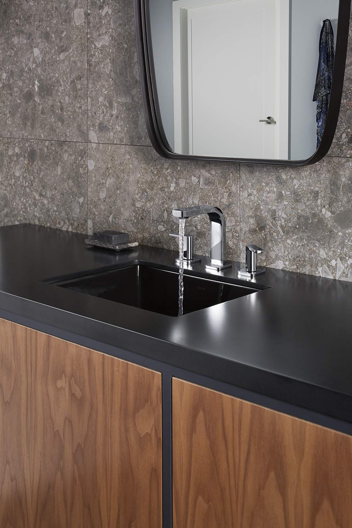 KOHLER K-23484-4-CP Parallel Bathroom Sink Faucet, Polished Chrome