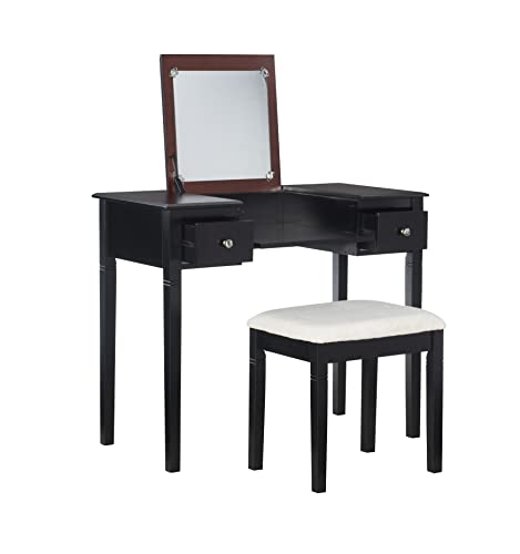 Linon Concord Vanity Set Black Cherry