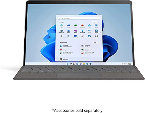 Microsoft 13" Multi-Touch Surface Pro X, SQ1, 8GB RAM, 128GB SSD, PixelSense Display, Adreno 685 GPU, Bluetooth 5.0, Windows 11 Pro (Wi-Fi Only, Platinum) (Renewed)