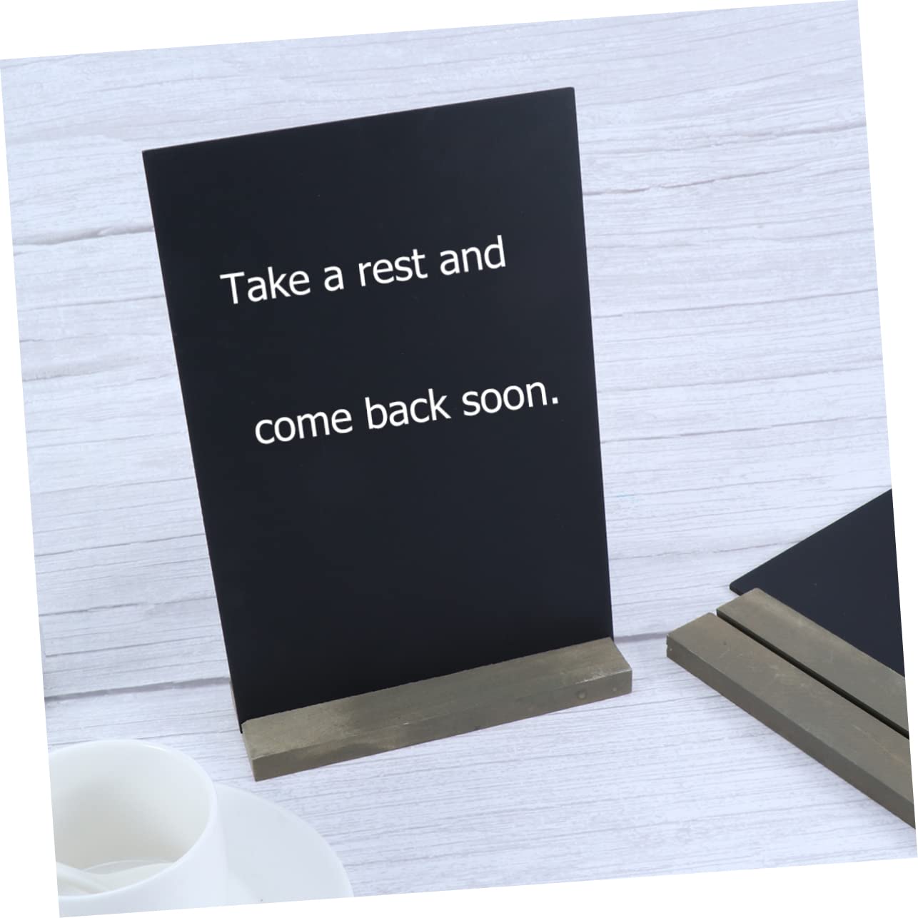 MAGICLULU 6pcs Mini Blackboard Chalkboards School Sign Farmhouse Kitchen Chalkboard Wedding Place Mini Writing Board Wedding Signs Mini Chalkboard Double-Sided Blackboard Simple Bamboo Food