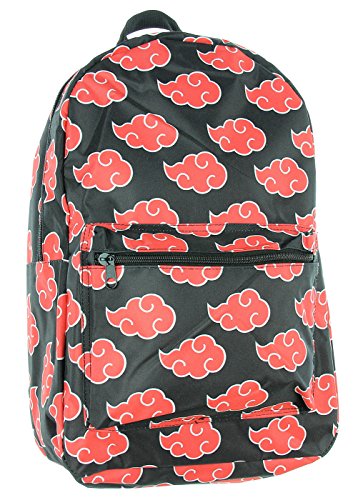 Naruto Backpack Shippuden Akatsuki Red Clouds All Over Print Travel Laptop Backpack