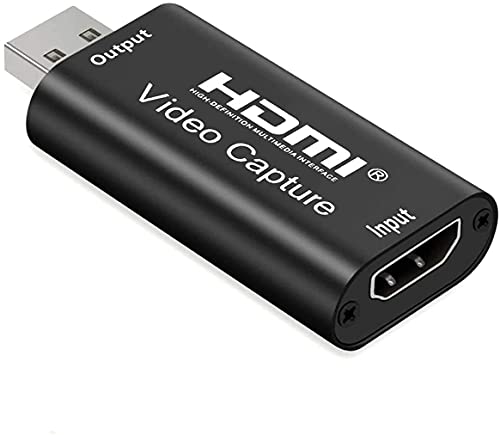 Mini Audio Video Capture Cards HDMI to USB 1080p Record Directly to Computer for PS4 Gaming, DSLR Camcorder, Streaming, Teaching, Video Conference, Live Broadcasting