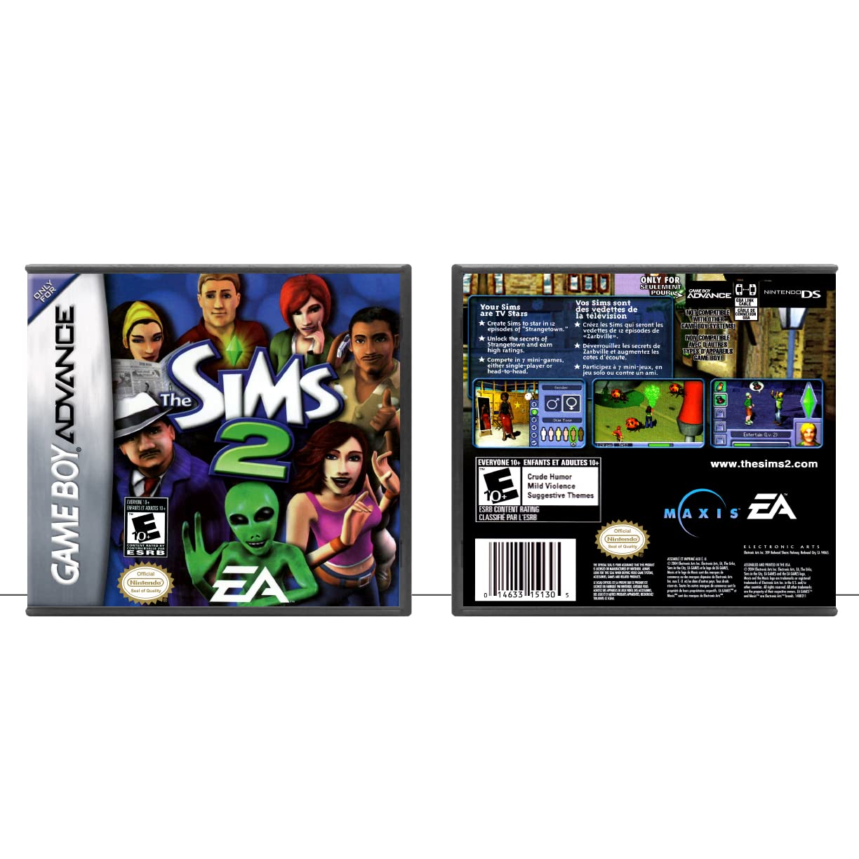 Sims 2, The | (GBA) Game Boy Advance - Game Case Only - No Game