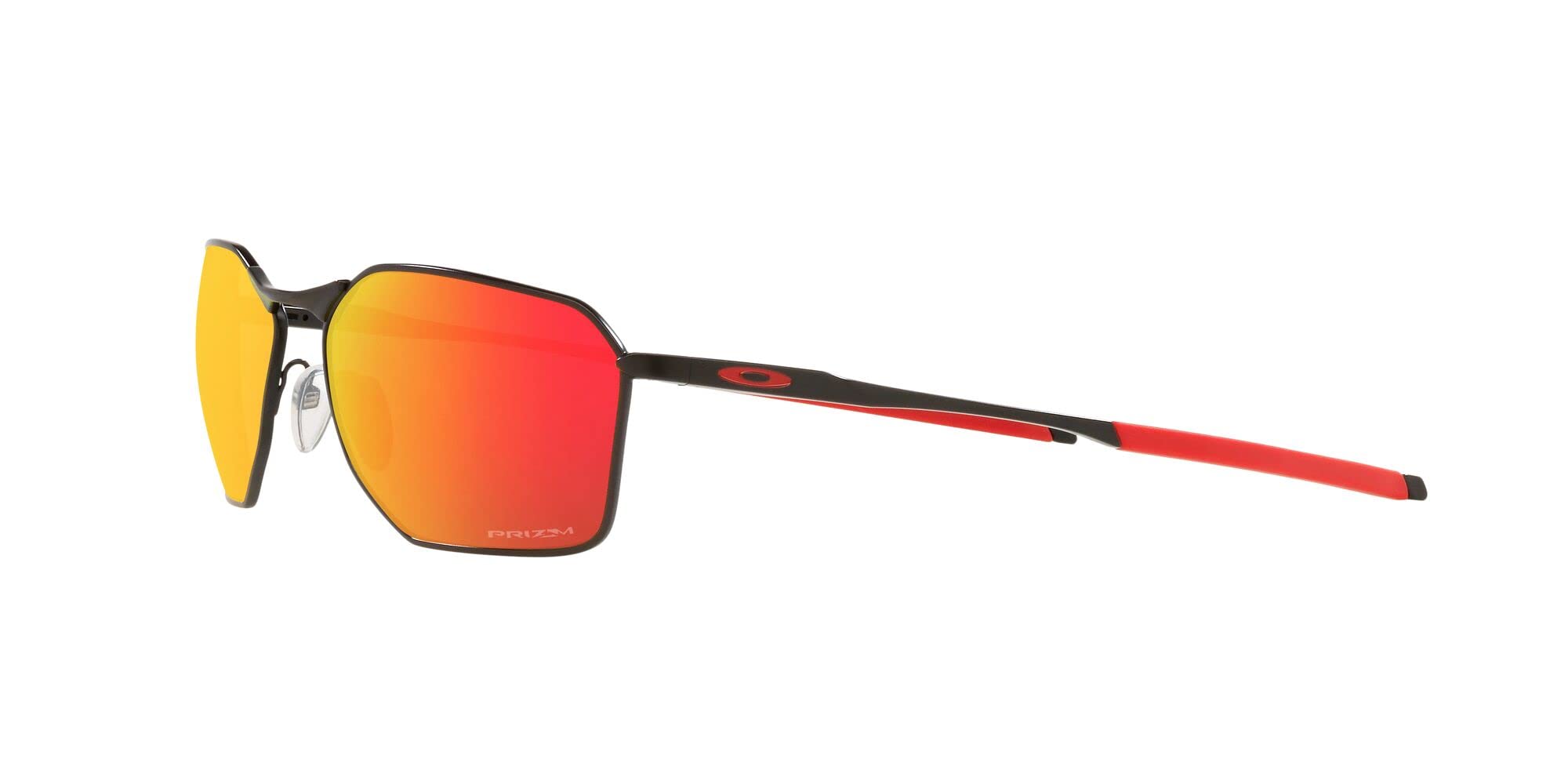 Oakley Men's OO6047 Savitar Rectangular Sunglasses, Satin Black/Prizm Sapphire Polarized, 58 mm