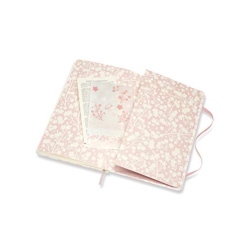 Moleskine Limited Edition Sakura Notebook, Hard Cover, Large (5" x 8.25") Plain/Blank, White, 240 Pages (LESU02QP062)