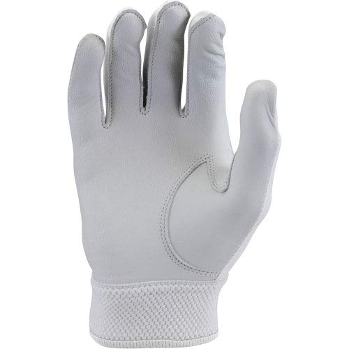 Marucci Youth Medallion Fastpitch Batting Gloves, White, Youth Medium