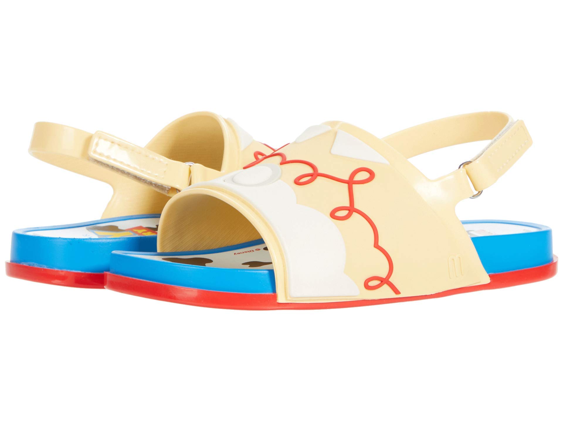 mini melissa Girl's Beach Slide + Toy Story BB (Toddler/Little Kid) Blue/Yellow 5 Toddler M
