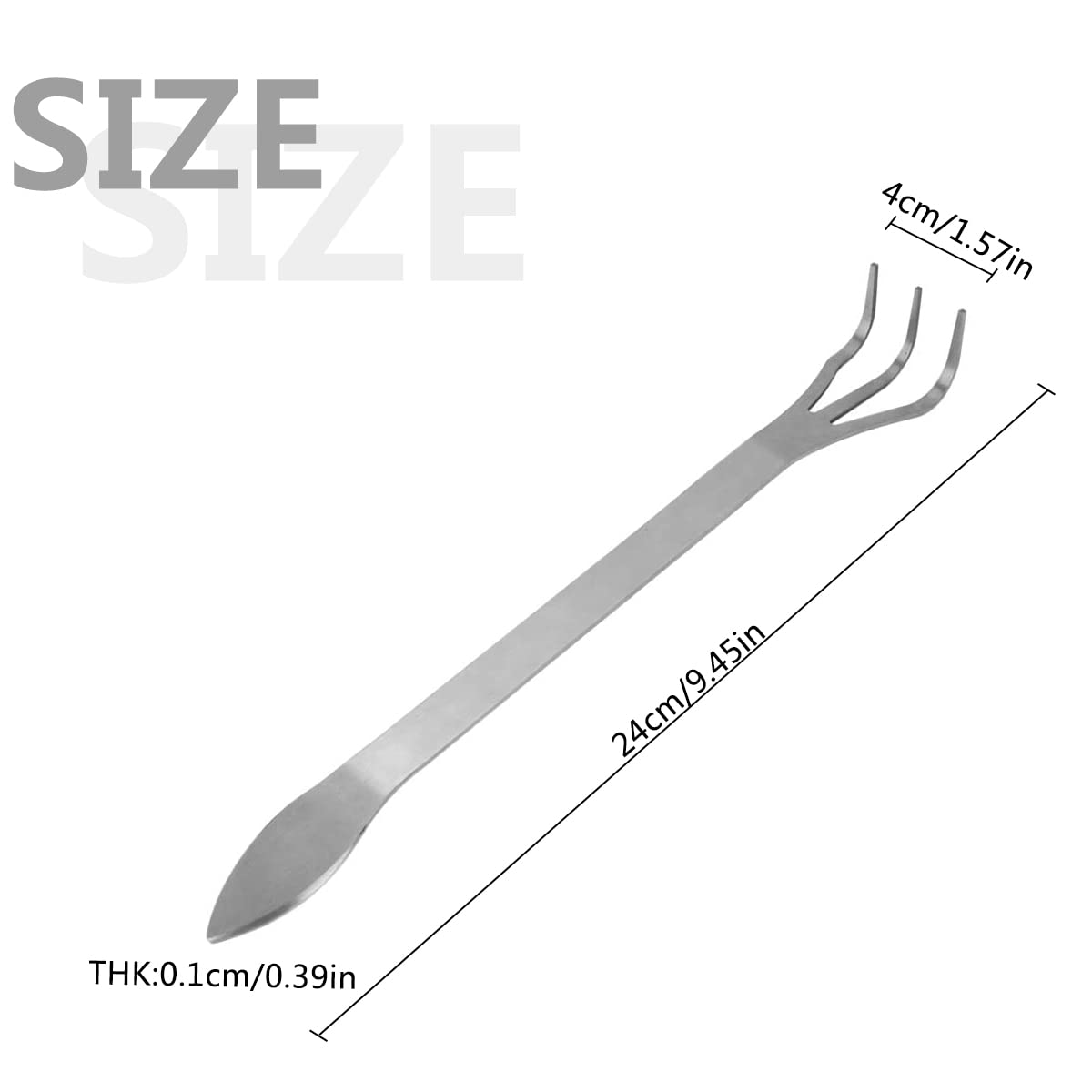 Stainless Steel Root Rake,Stainless Steel 3 Prong Root Rake Pick Loosen Soil Bonsai Tree Tool Set for Gardening Plants