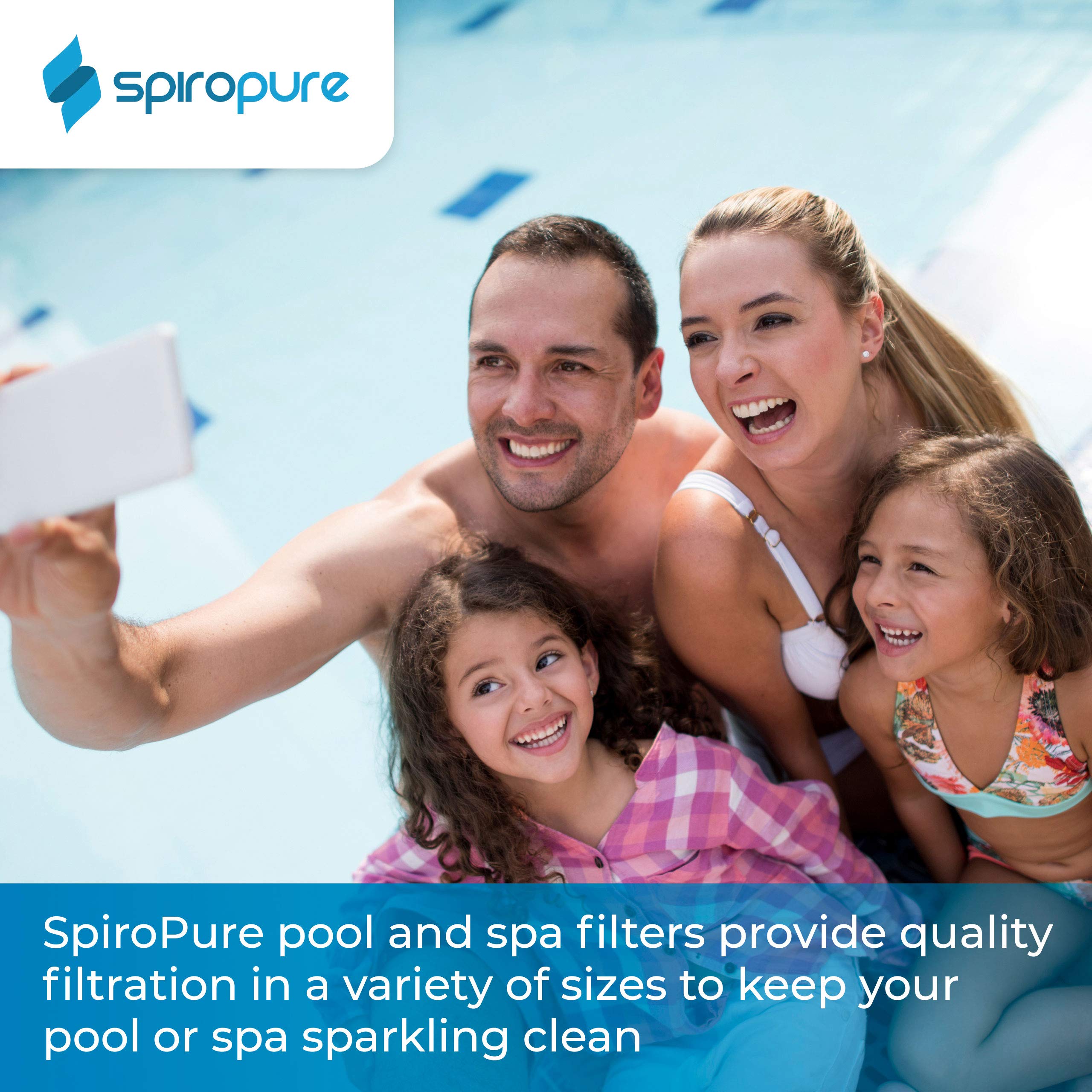 SpiroPure Replacement for Star-Clear Plus C1900 Hayward CX1900RE Pleatco PA190 PWWPC200 Unicel C-8420 Pro Clean 200 Waterway Plastics 817-0200P Hot Tub Spa Pool Filter Replacement Cartridge