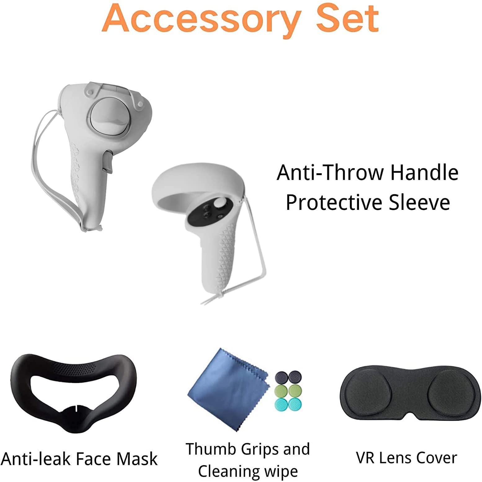 Oculus Quest 2 Accessories Bundle - Oculus Quest 2 Head Strap with Hard Shell Travel Case, Includes Multiple Oculus Quest 2 Accessories [ 2021 All in One Bundle ]
