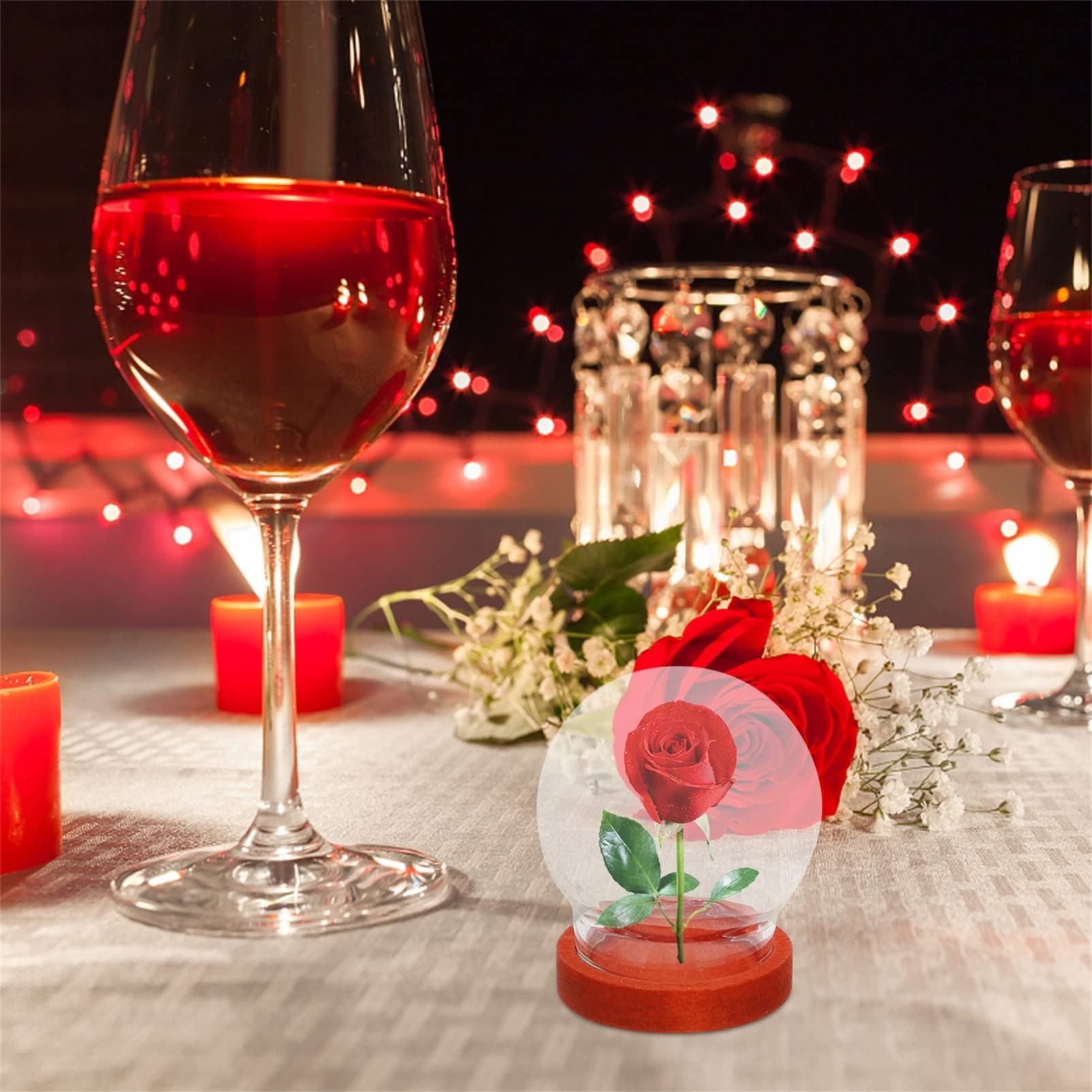 ULTECHNOVO 2pcs Glass Dome Glass Cloche Clear Display Case Cloche Dome Small Display Case Display Cases for Collectibles Glass Case for Display Figures House Decorations for Home Match Cloche