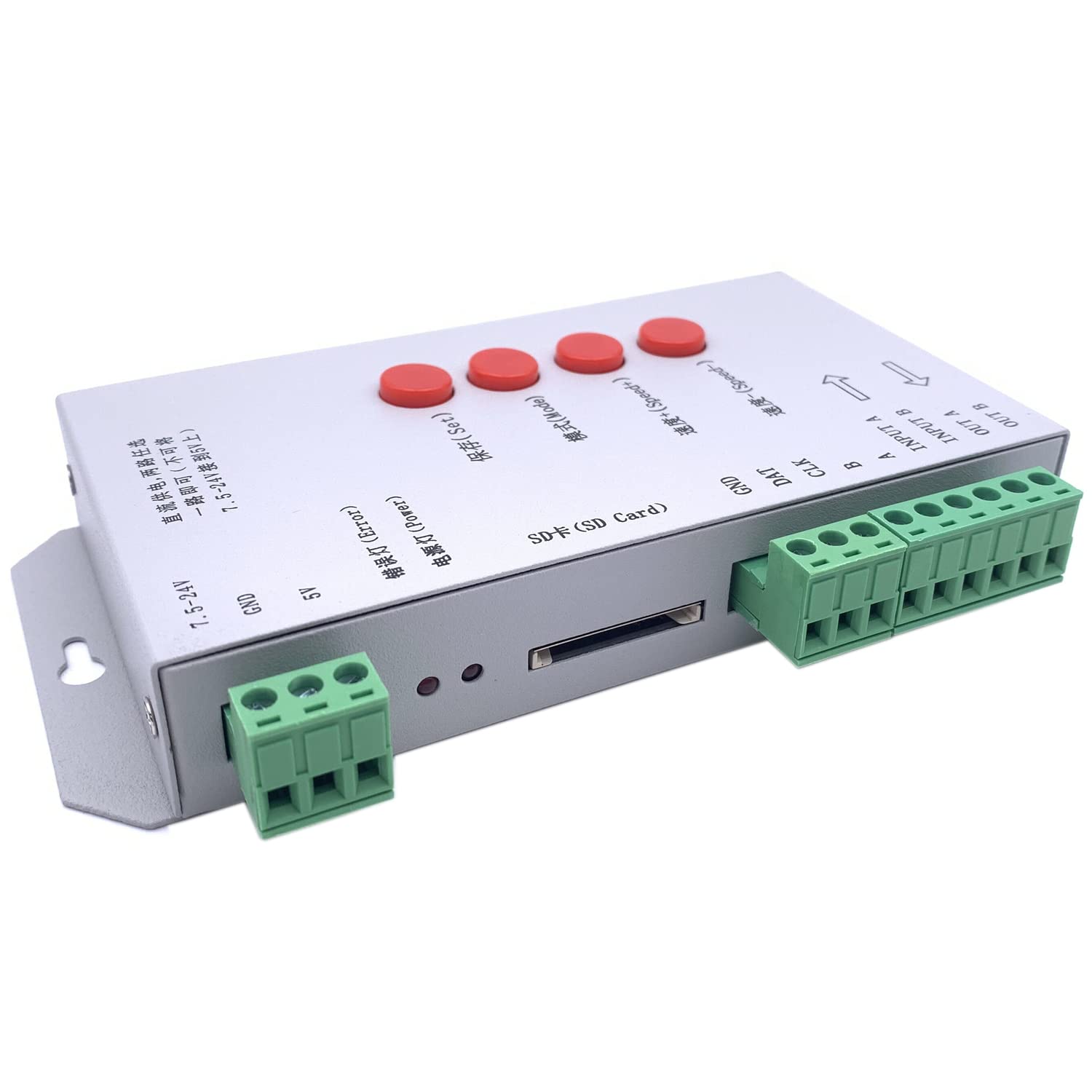 TOPXCDZ T1000S T-1000S SD Card for WS2801 WS2811 WS2812B LPD6803 led Pixel Controller RGB Full Color DC5V-24V RGB Play Video SPI, Multicolor