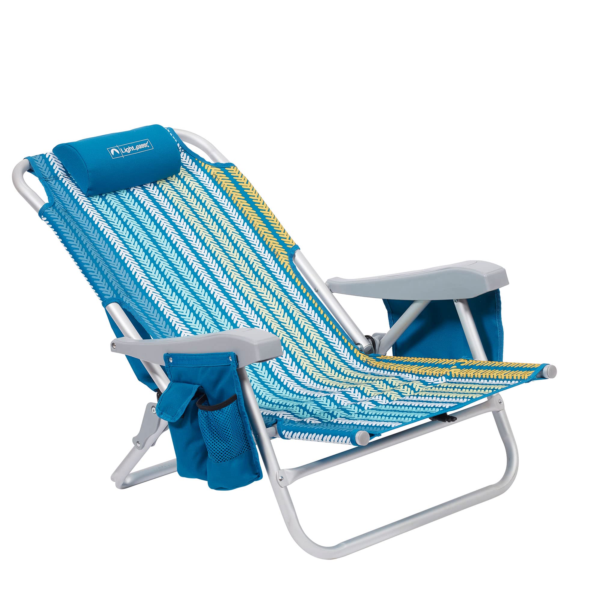 Lightspeed Outdoors ECO Ultimate Backpack Beach Chair, Portable Seating, Deep Tropics