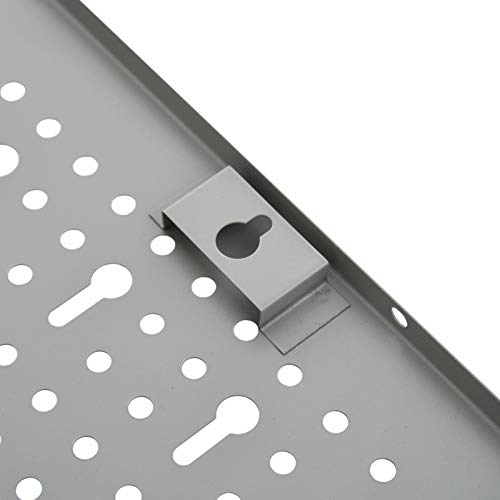 Tidyard 3 Piece Wall-Mounted Peg Boards, Steel Wall Panels with Holes, Metal Tool Pegboards Storage Organizer Gray for Garage, Workbench, Workshop 47.2 x 22.8 x 0.4 Inches (L x W x T)