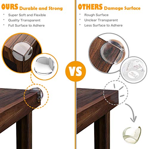 LVEHO Corner Protectors, Clear Corner Guards, Super Soft and Transparent, Baby Proofing, Strong Acrylic Adhesive 2.0, Tasteless, 28 Pack
