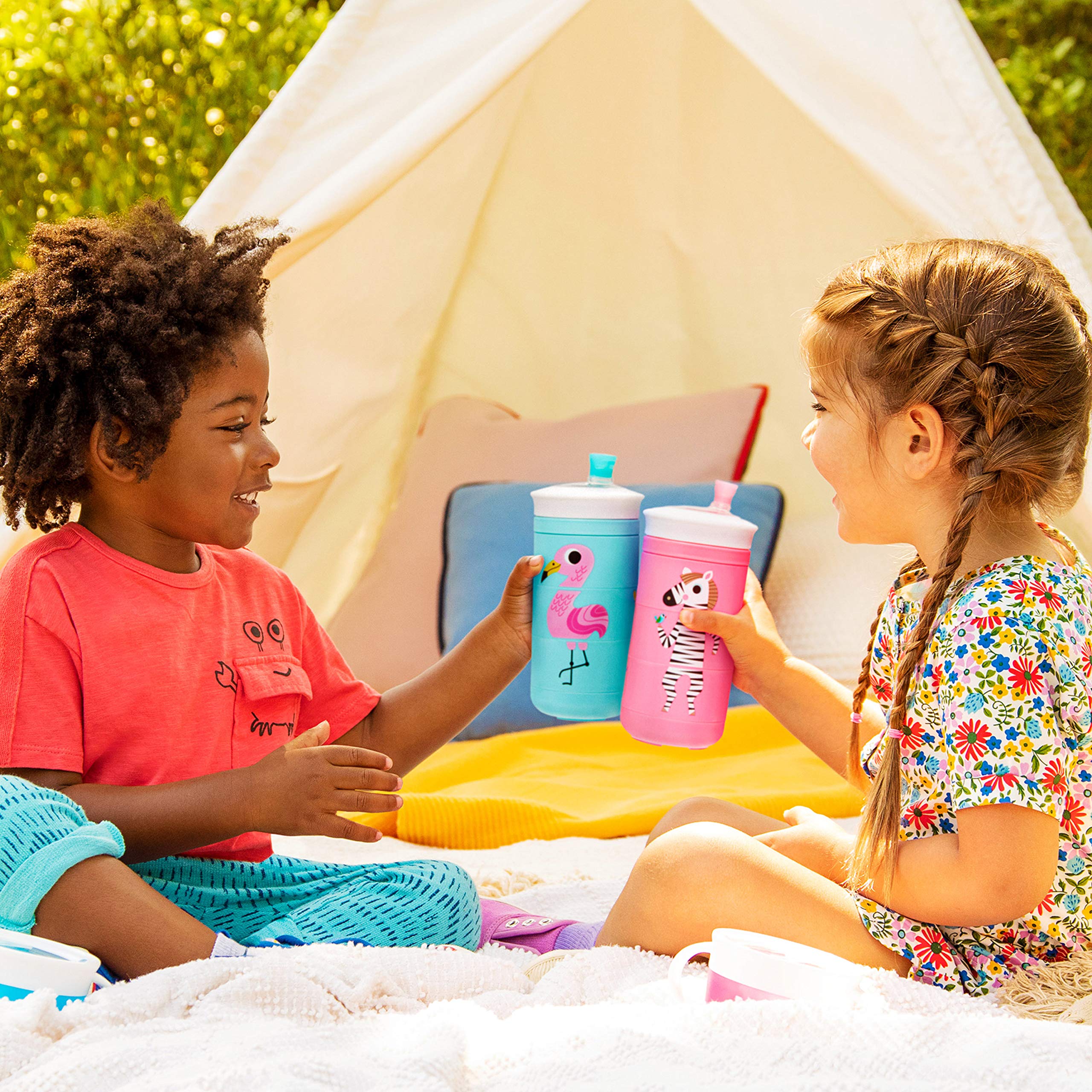 Munchkin® Twisty™ Mix & Match Animals Bite Proof Sippy Cup, 9 Ounce, Pink