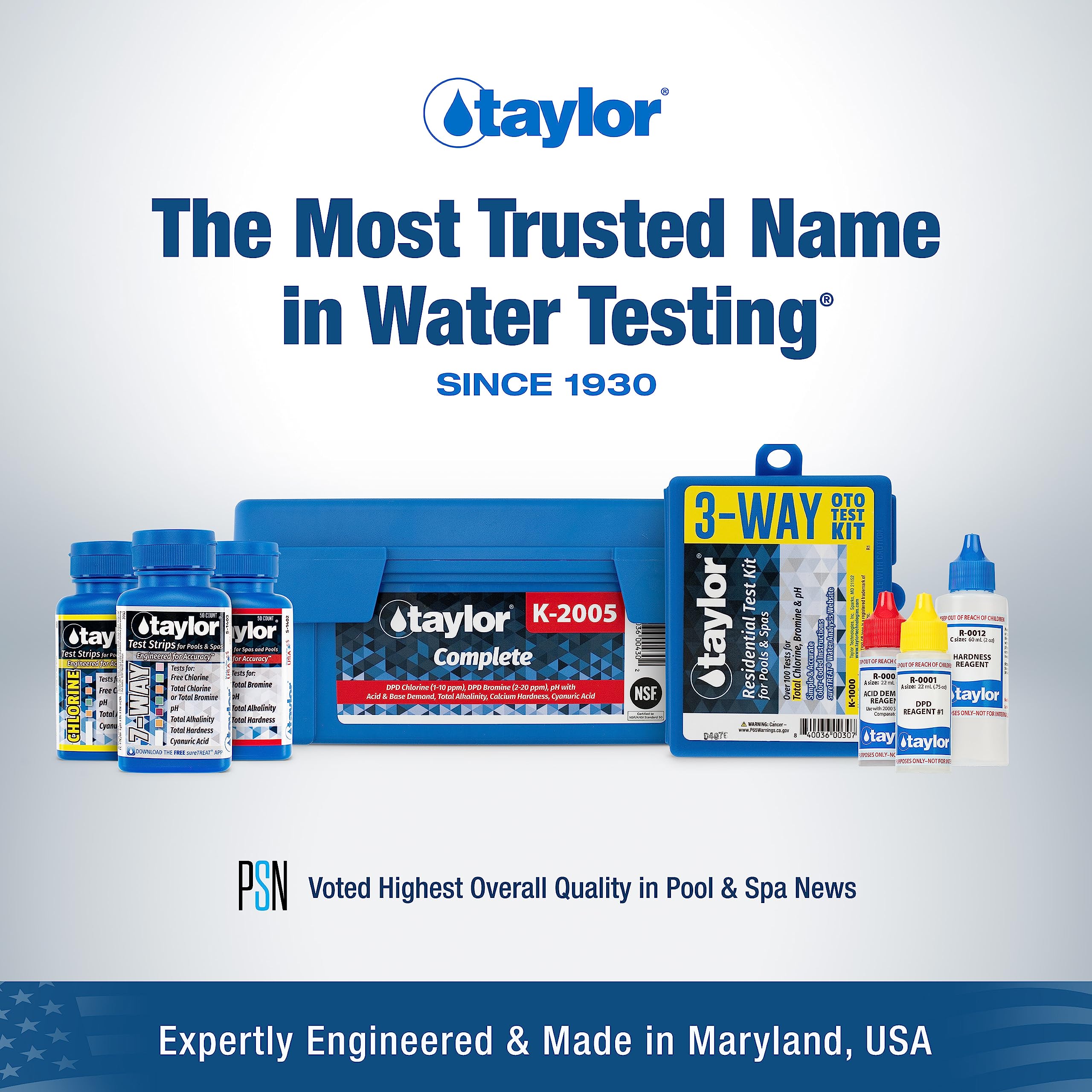 Taylor Service Complete Pool Water Test Kit K-2006C