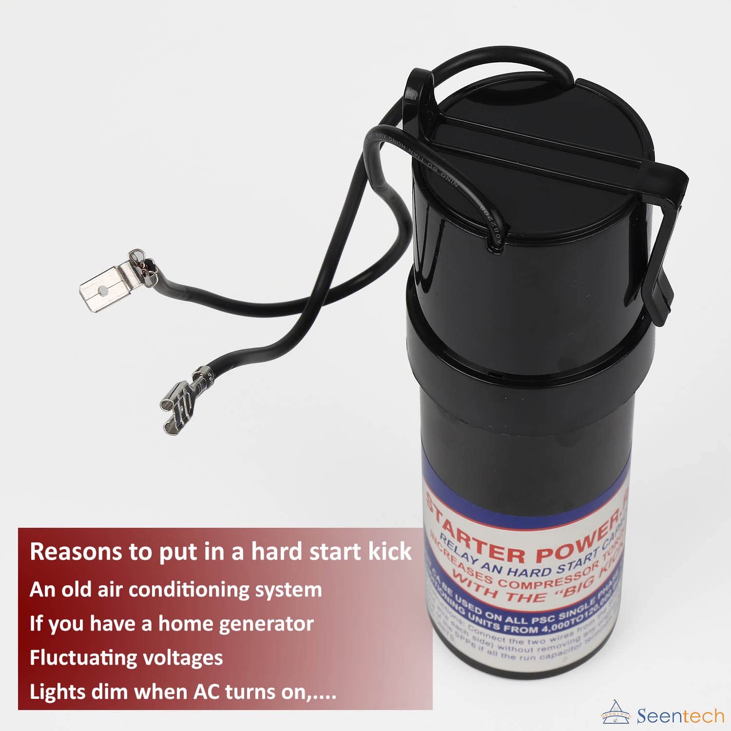 SPP6 Relay/Capacitor Hard Start Kit with 500% Increase Starting Torque for Air Conditioner - Compatible with HVAC Compressor β Replaces SPP6, TJ90HS6,AP4502872,35702, DST-6, ERPP6, HS6, HS650