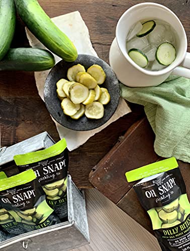 Oh Snap! Pickling Co., Dilly Bites Fresh Dill Pickle Snacking Cuts, 3.5 oz. (6 count)