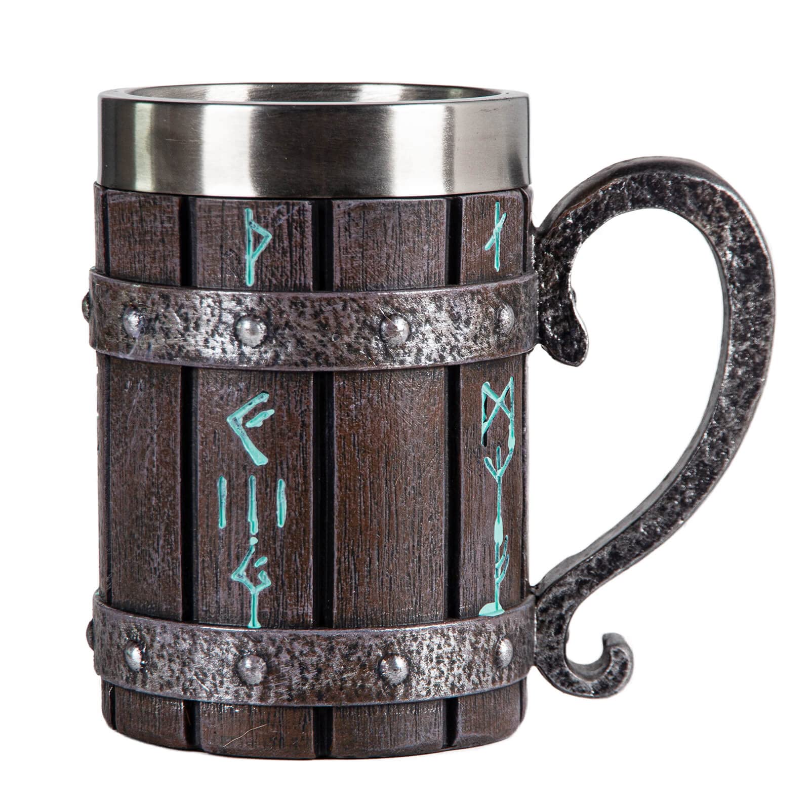 Nordic Viking Rune Mug Beer Tankard Cup for Men, Stainless Steel Coffee Mugs Viking Gifts Norse DƩcor Beer Stein, 20oz