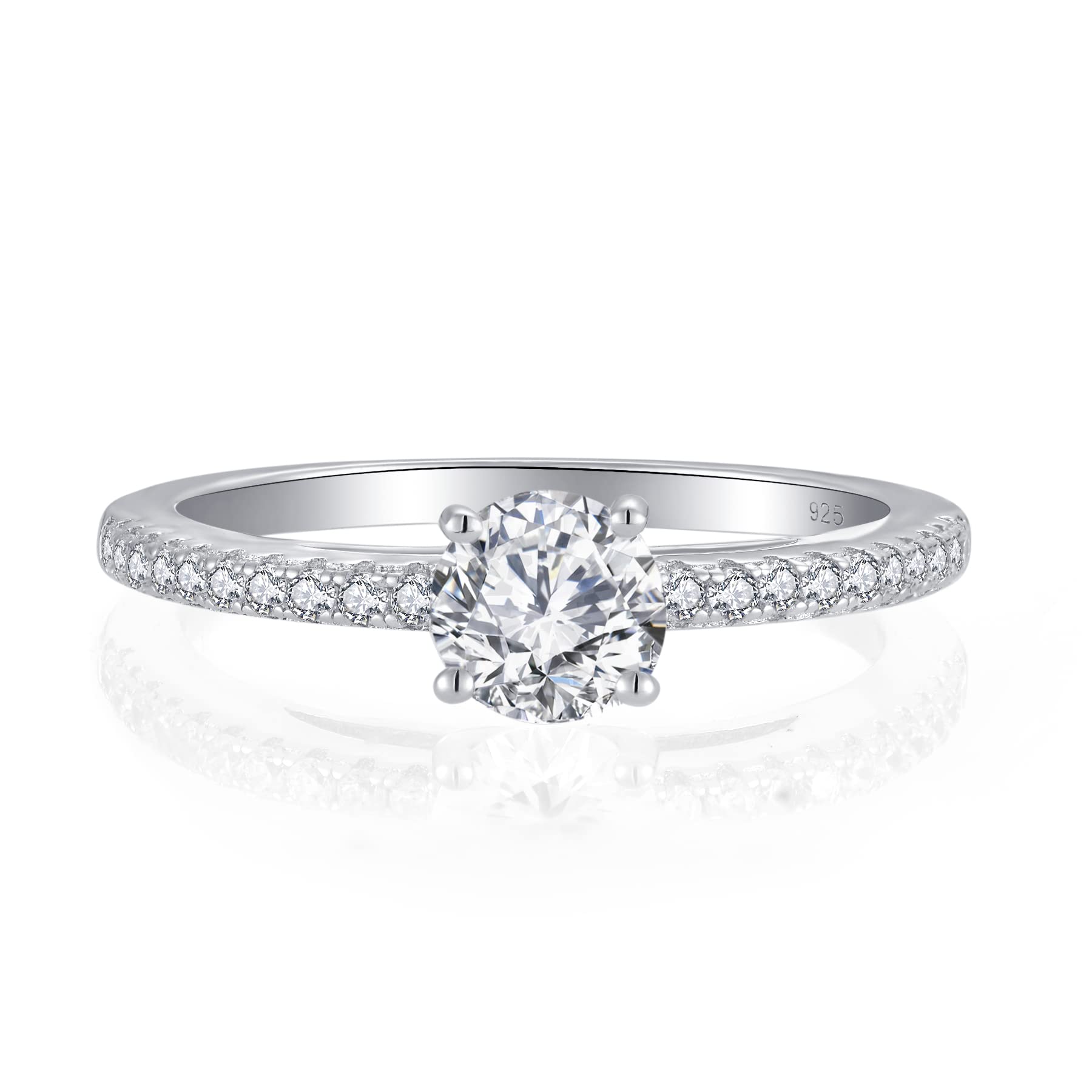STARCHENIE 925 Sterling Silver Wedding Ring for Women Engagement Promise Ring for her Size 8