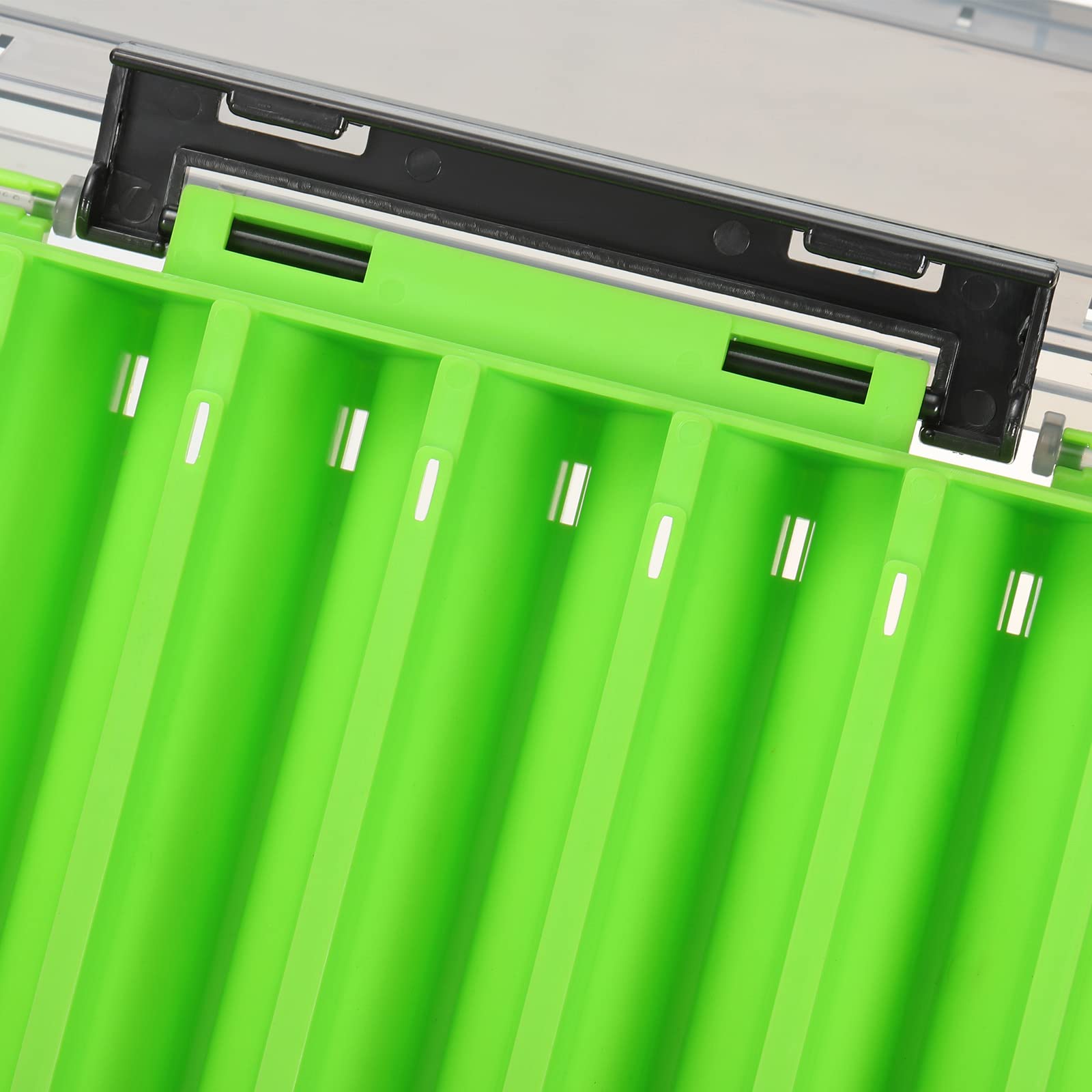 PATIKIL Two-Sided Plastic Box Fishing Lure Storage Container 14 Grids Fish Tackle Organizer, Gray