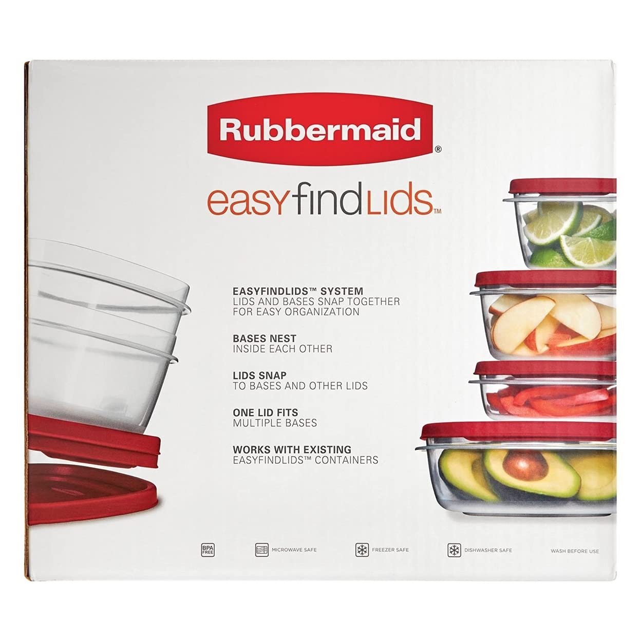 Rubbermaid 50-Piece Easy Find Lids Food Storage Set