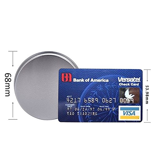 YQ 2 Oz Aluminum Tins Cans 28 Pack Round Storage Jars Containers Screw Lids Metal Tins Travel Tins Cosmetic Refillable Containers(Silver)